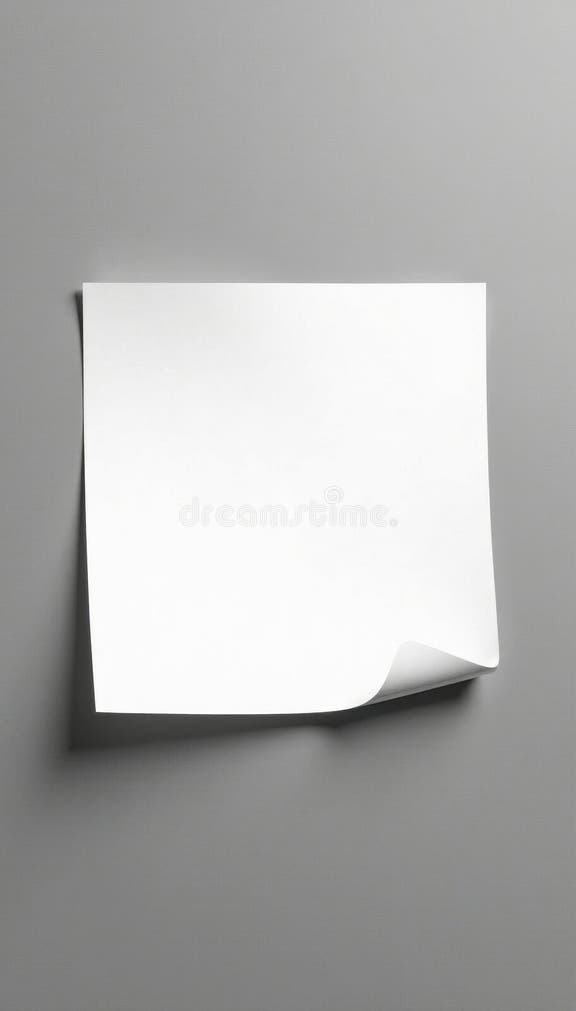 Blank White Sticker, Rolled Corner, Gray Background, Element, High Resolution, Material Stock ...
