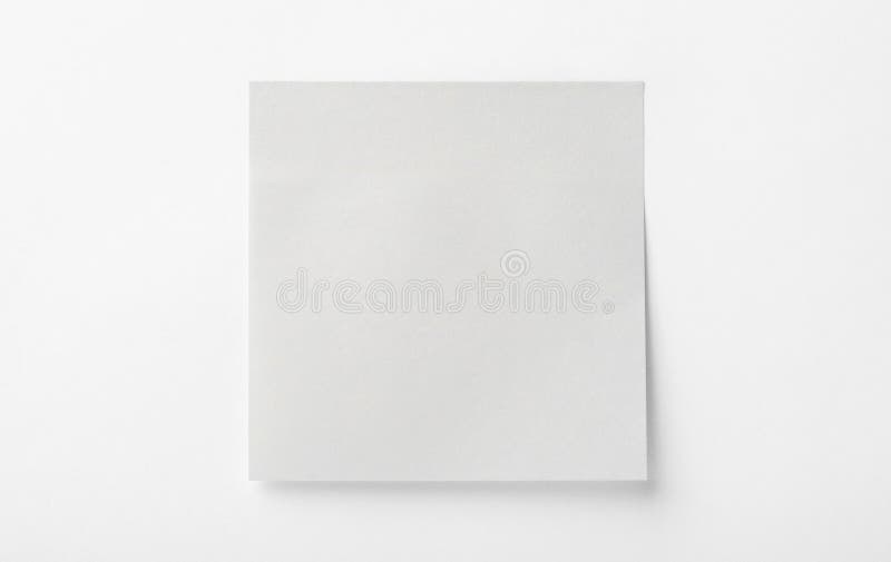 Blank White Sticky Notes on White Background. Mockup Sticky Note Paper ...