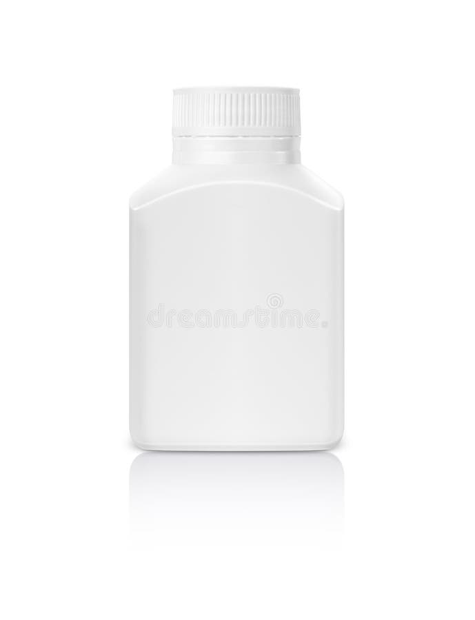 Blank White Supplement Bottle Stock Image - Image of container, pill ...