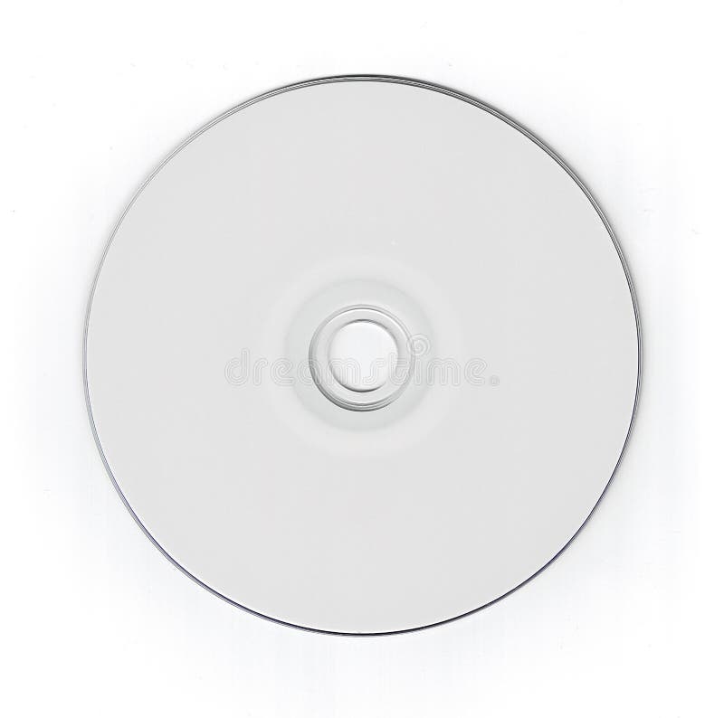 A Blank White Surface Printable Compact-disc Isolated on White ...