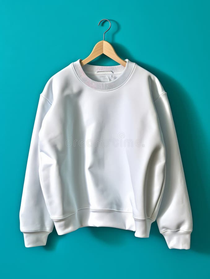A Blank White Sweatshirt Jumper Mockup Template. Generative Ai Stock ...