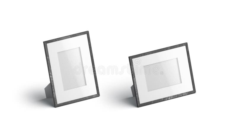 Blank White Table Photo Frame Vertical and Horizontal Mockup, Isolated ...