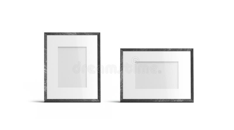 Blank White Table Photo Frame Vertical and Horizontal Mockup, Isolated ...