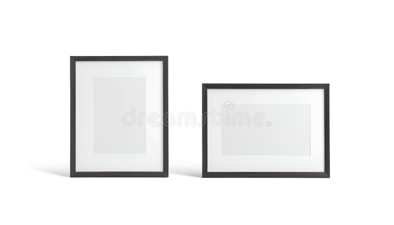 Blank White Table Photo Frame Vertical and Horizontal Mockup, Isolated ...