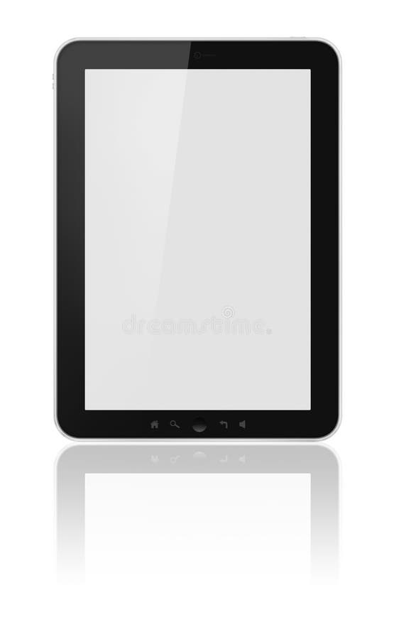 Blank Tablet Screen Isolated on White Stock Photo - Image of connection ...