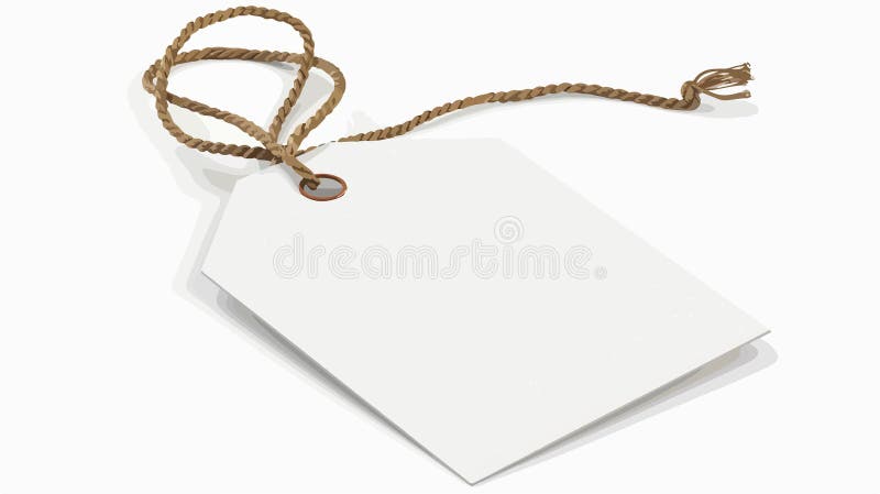 Blank White Tag with String Perfect for Gift Labels and Presents Stock ...