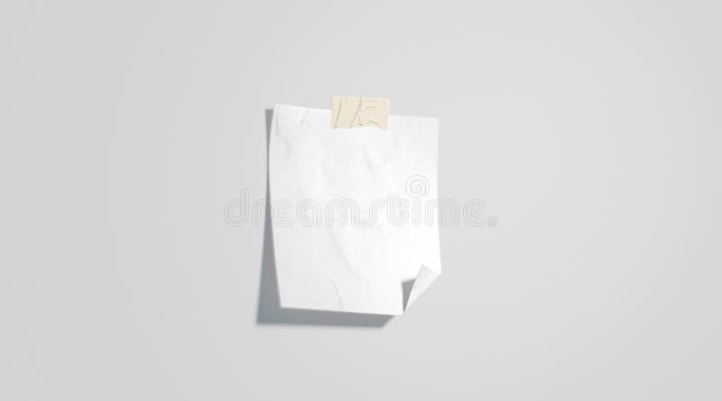 Taped Paper Note Mockup Depth Stock Illustrations – 11 Taped Paper Note ...