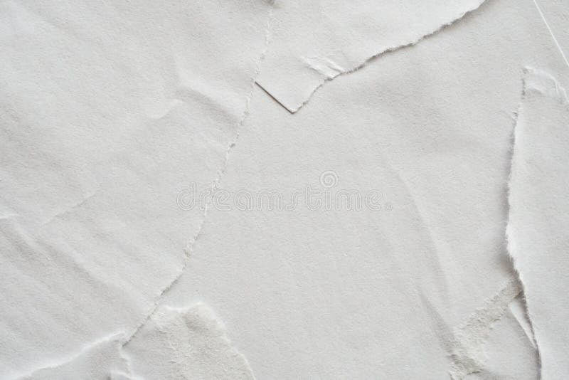 Blank White Torn Damaged Paper Poster Texture Background Stock Photo ...