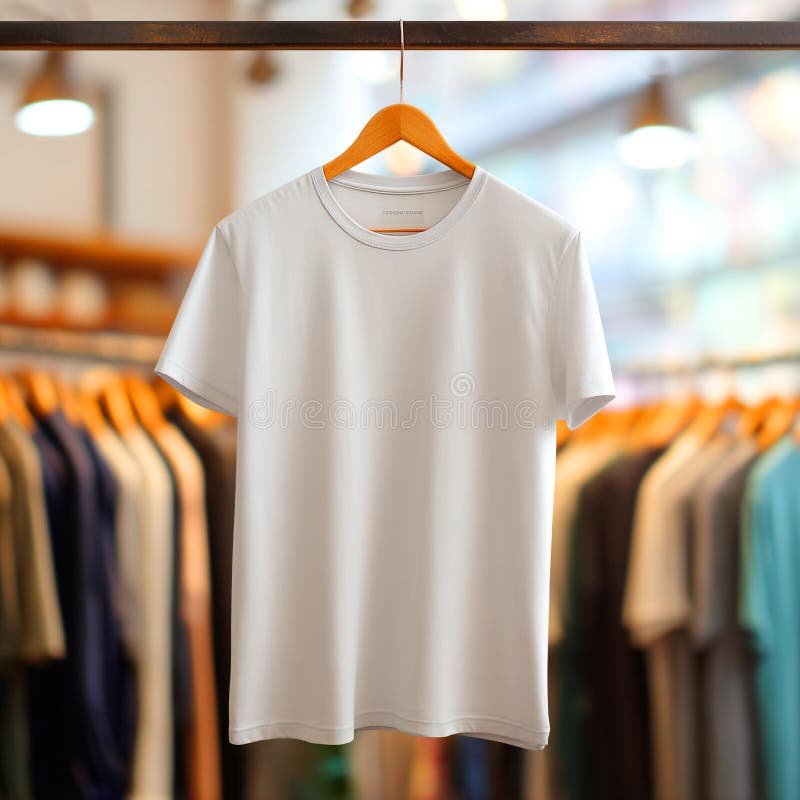 Blank White TShirt on Display Perfect for Your Clothing Brand Stock ...