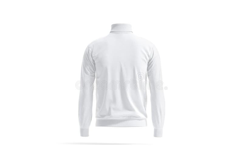 Blank White Turtleneck Sweater Mockup, Back View Stock Illustration ...
