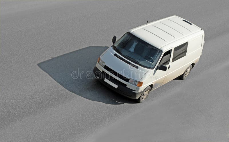 Blank white van on road stock photo. Image of people, highway - 4889956