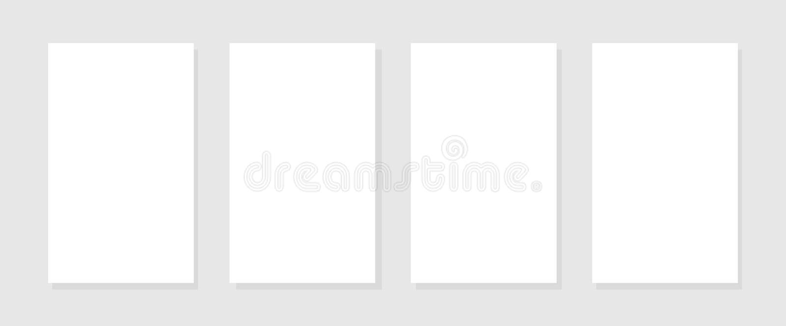 Blank White Vertical Banners Stock Vector - Illustration of elegant ...