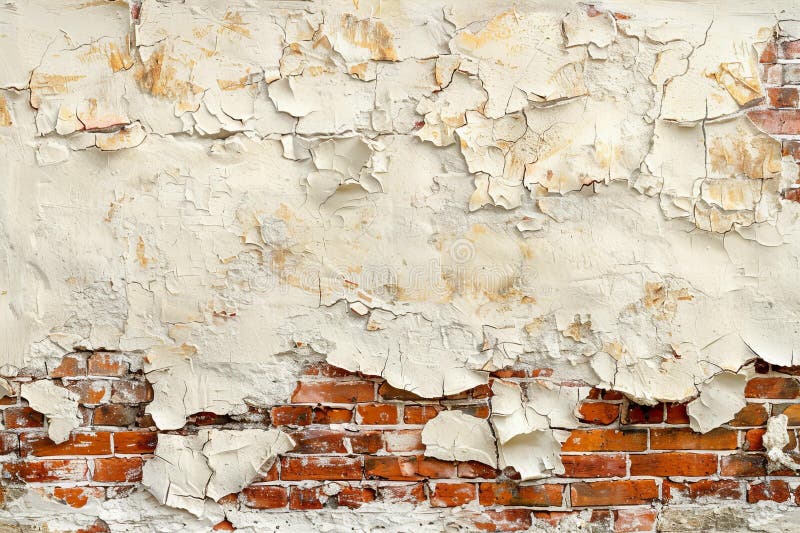 A Blank White Wall with an Aged, Distressed Texture and Subtle Red ...