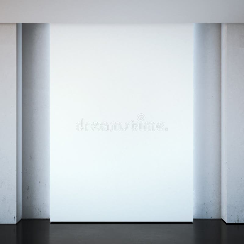 Blank White Wall in the Modern Interior. Stock Photo - Image of frame ...