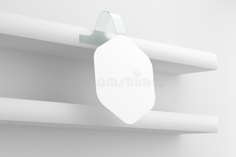 Blank White Wobbler Mockup - 3D Illustration Render Stock Illustration ...