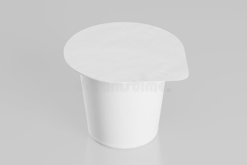 Blank White Yogurt Box Mock Up Isolated Side View Stock Illustrations ...