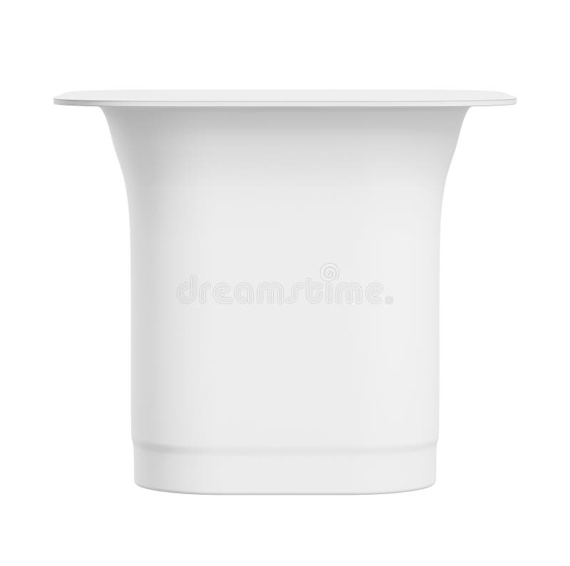Blank White Yogurt Box Mock Up Isolated Side View Stock Illustrations ...