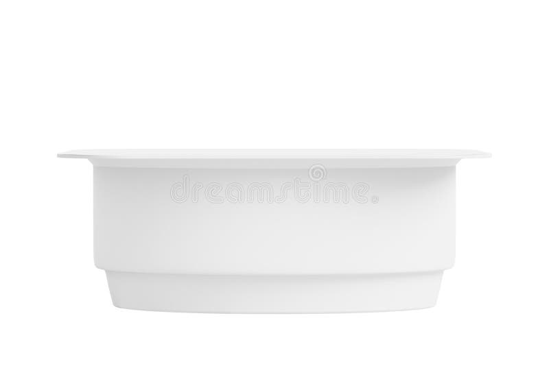 Blank White Yogurt Box Mock Up Isolated Side View Stock Illustrations ...