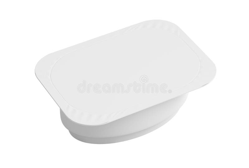 Blank White Yogurt Box Mock Up Isolated Side View Stock Illustrations ...