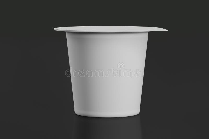 Blank White Yogurt Box Mock Up Isolated Side View Stock Illustrations ...