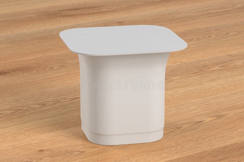 Blank White Yogurt Box Mock Up Isolated Side View Stock Illustrations ...