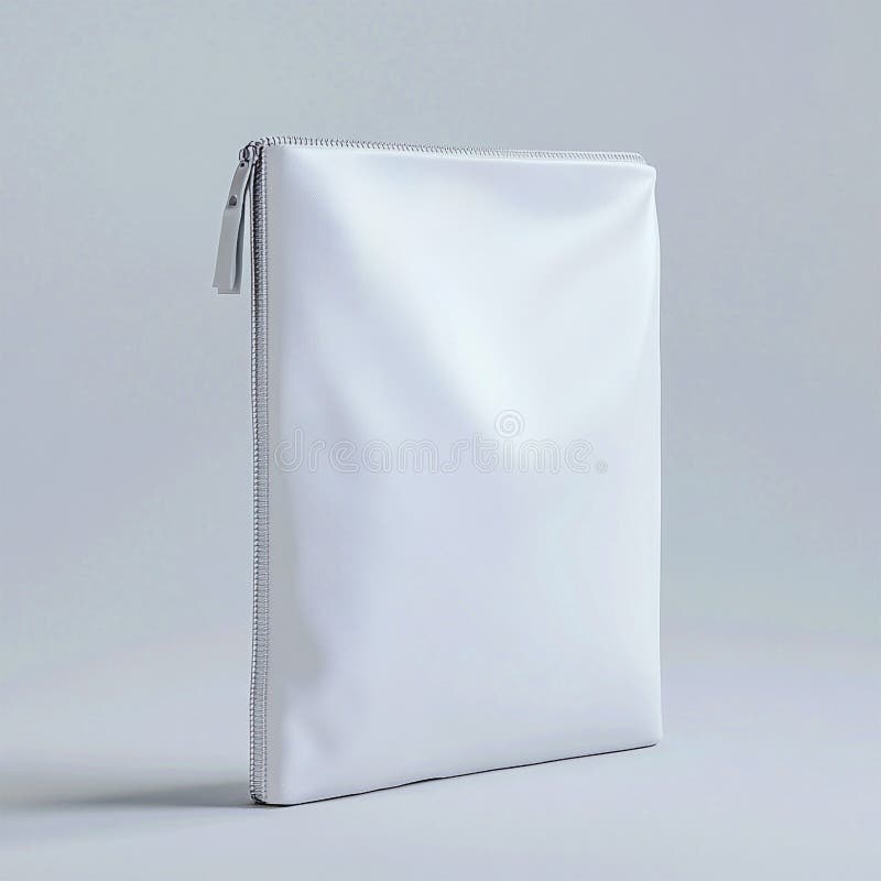 Blank White Zipper Pouch Mockup Packaging Design Template Stock ...