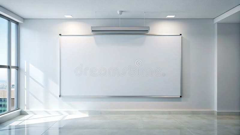 Blank Whiteboard and Screen Mockup Pristine Presentation Background for ...