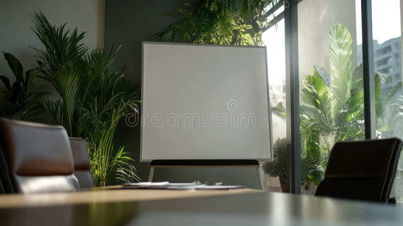Blank Whiteboard Template in Modern Conference Room Office Stock ...