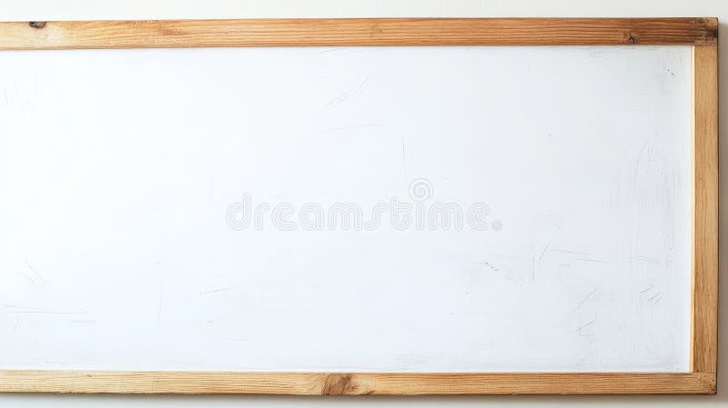 Blank Whiteboard with Wooden Frame Clean Empty Whiteboard Planning ...