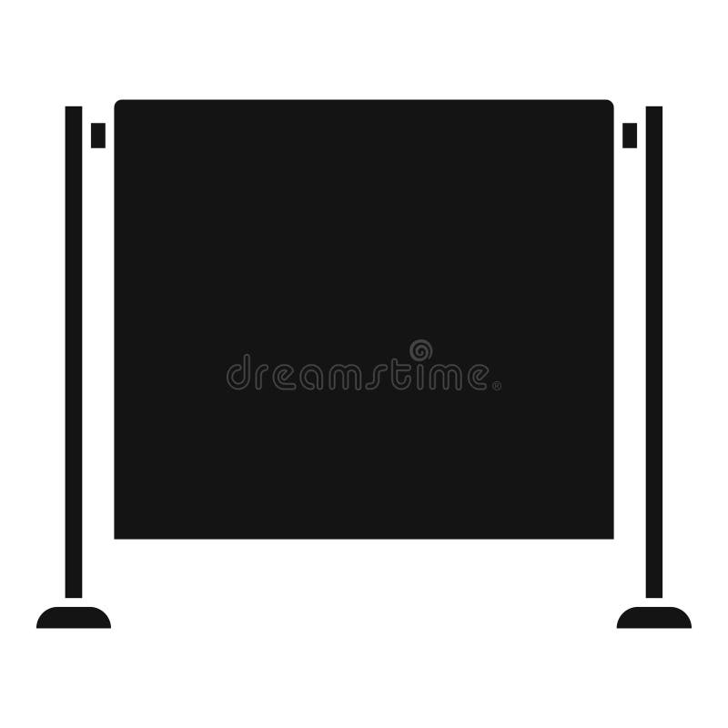 Blank Wide Banner on Stand Isolated on White Stock Vector ...