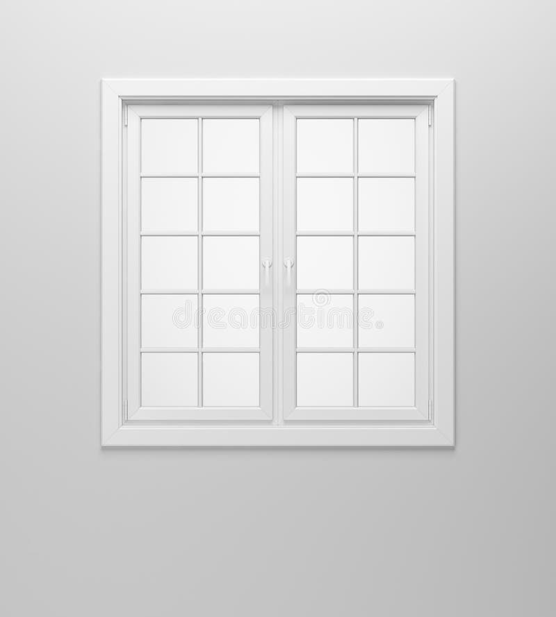 Window on white wall stock illustration. Illustration of rectangular ...