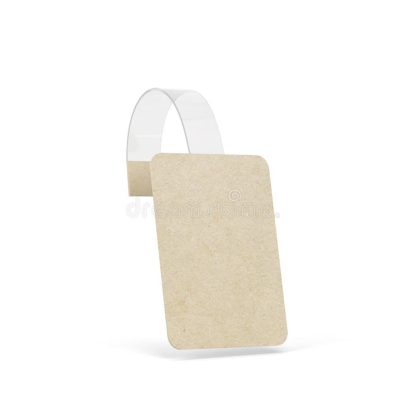 Blank wobbler tag mockup stock illustration. Illustration of round ...