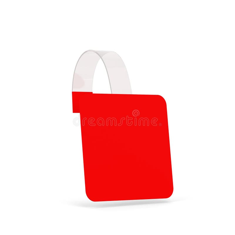 Blank wobbler tag mockup stock illustration. Illustration of hang ...