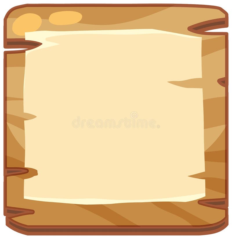 Blank wood square shape stock vector. Illustration of border - 236077620