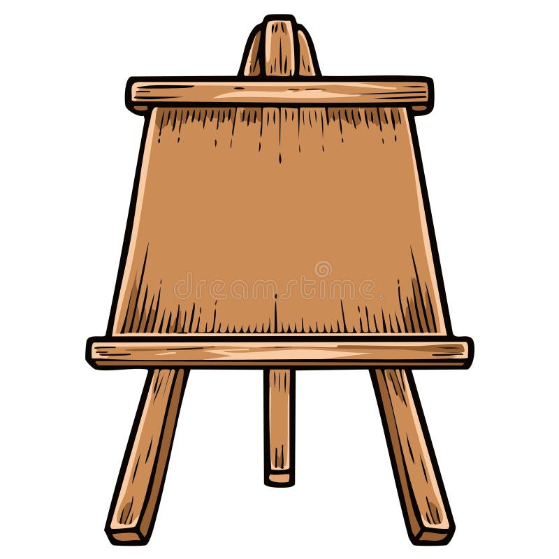 Blank Wooden Artist Easel Stand Vector Illustration Stock Vector ...