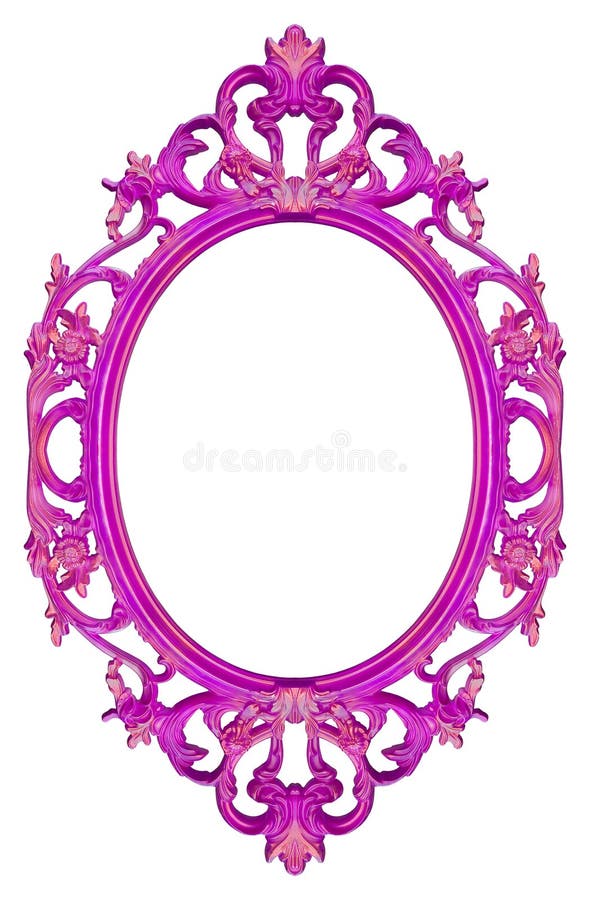 Blank Wooden Baroque Frame - Concept Isolated on White for Easy ...