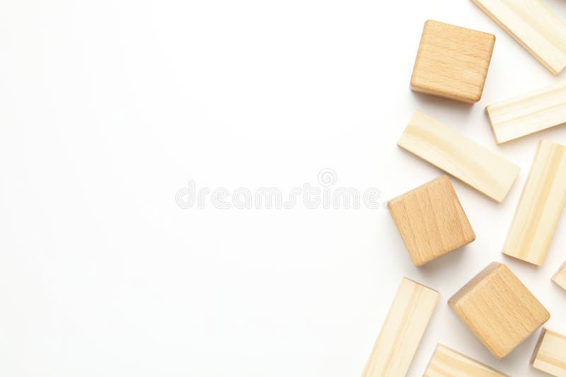 Blank Wooden Cubes for Different Concepts, Space for Text Stock Photo ...