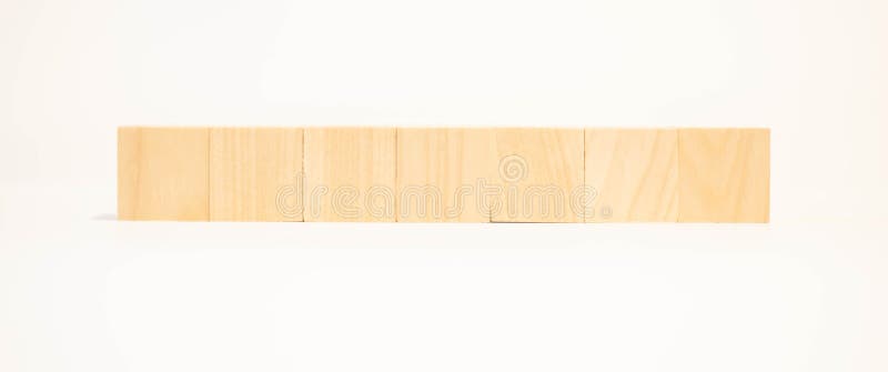 Blank Wooden Cubes for Text, Consisting of 7 Letters Stock Image ...