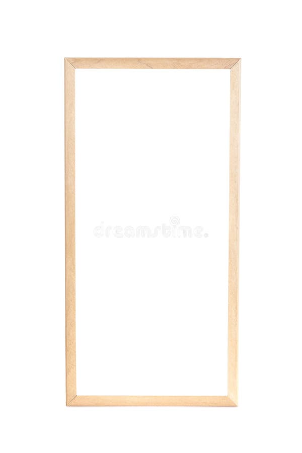 Blank of Wooden Frame Isolated on White Stock Photo - Image of brown ...