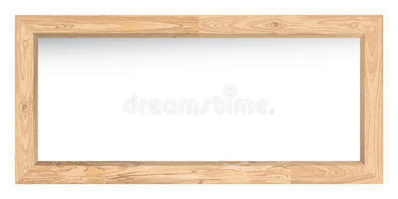 Blank Wooden Graphic Rectangle Frame Isolated Template Vector ...