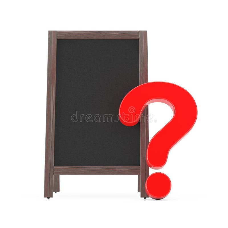 Question Mark Sign Cartoon Character Person Mascot with Blank Trade ...