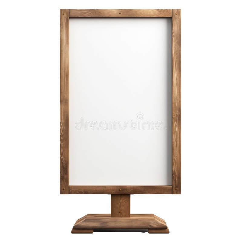 Blank Wooden Menu Board Stand for Outdoor Restaurant Display. Stock ...