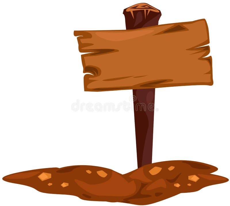 Blank Wood Sign Board stock vector. Illustration of post - 50215537