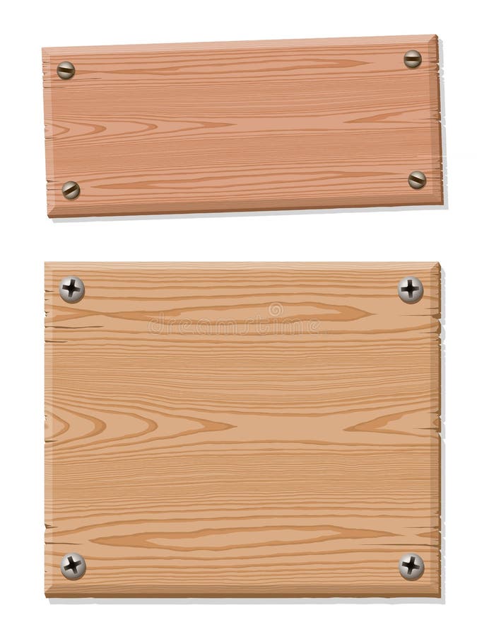 Blank Wooden Sign Collection Stock Vector - Illustration of empty ...