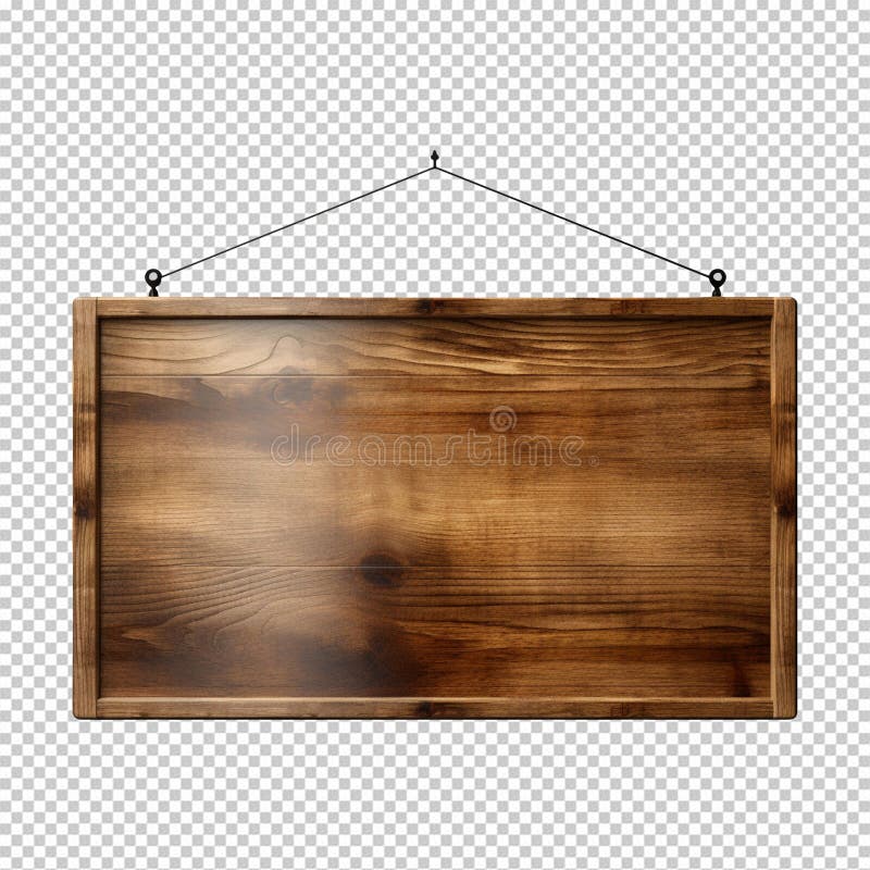 A Blank Wooden Sign Isolated on Transparent Background Cutout Stock ...