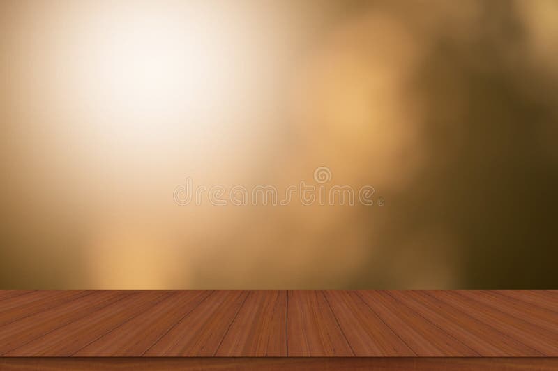 Blank Wooden Table Top Against Sunlight Background Stock Image - Image ...