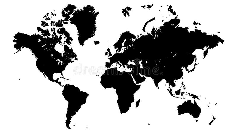Blank World Map. Flat Earth, Globe, Worldmap Stock Vector ...