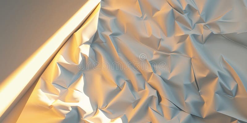 Blank Wrinkled Paper Illuminated by Warm Light Creating Dramatic Effect ...