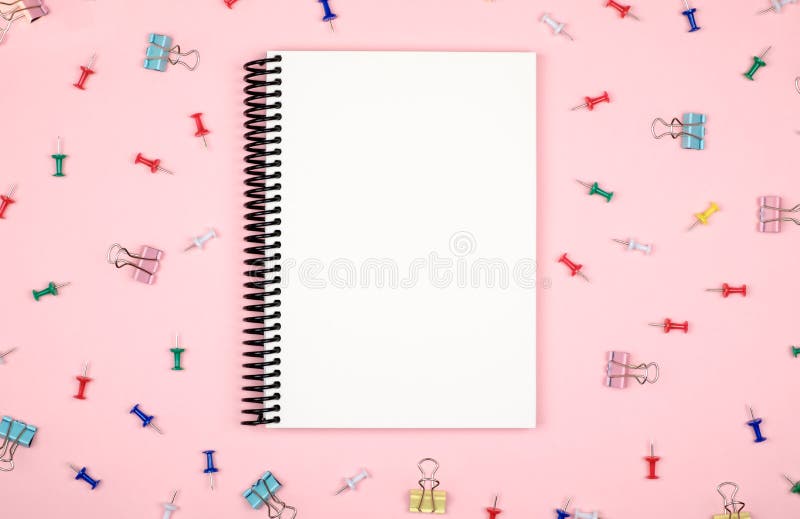 Blank Writing Pad for Ideas on Colored Background Stock Image - Image ...