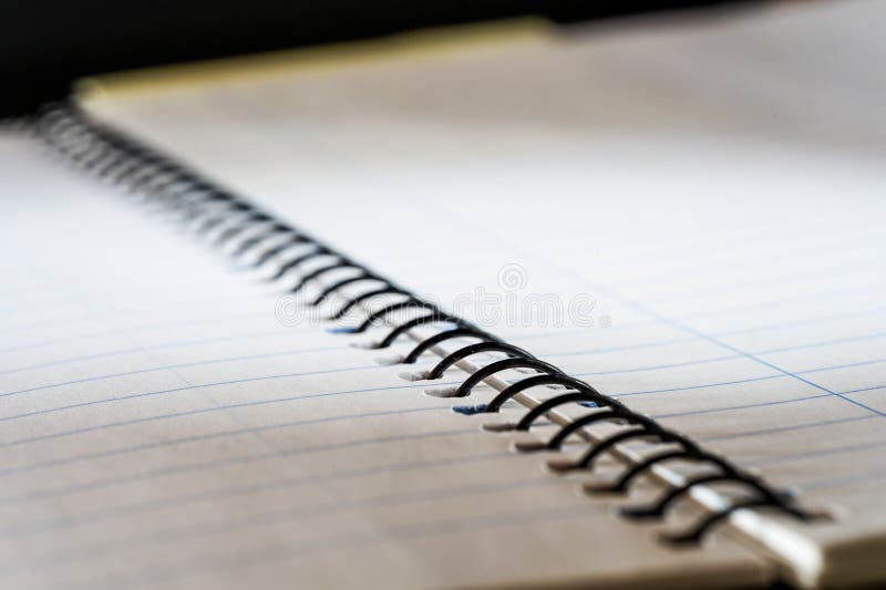 Blank Writing Sheets of Ring Binder Notebook Stock Image - Image of ...